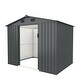8 ft X 6ft Outdoor Metal Storage Shed, Galvanized Steel Garden Shed ...