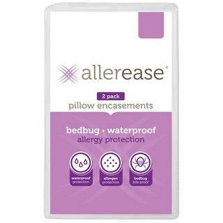 Allerease Waterproof Bedbug and Allergy Pillow Protector (Set of 2) - Bed Bath & Beyond - 22121785
