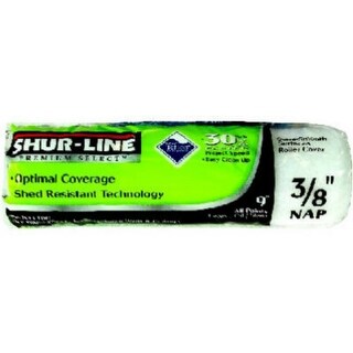 Shur-Line 55501S Teflon Roller Cover, 3/8" Nap, White/Knit Fabric, 9 ...