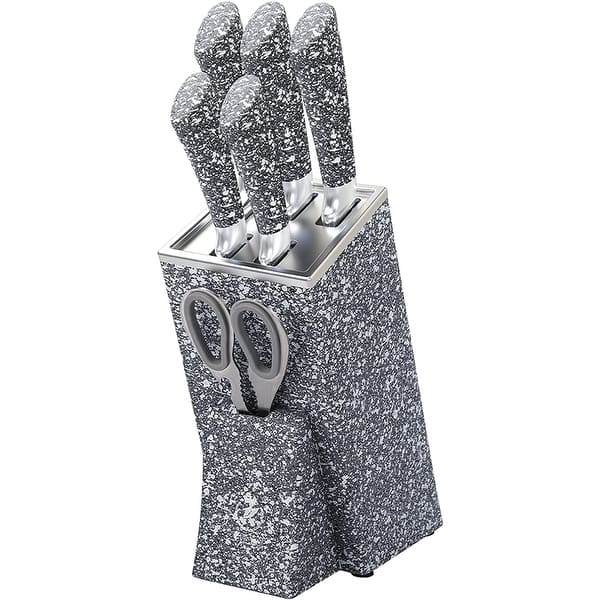 7-Pieces Grey Spray Paint Stainless Steel Chef Knife Set Sets with ...