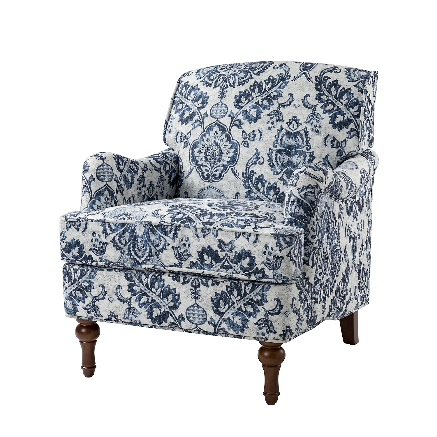 Epimethis Traditional Fabric Accent Armchair with Turned Legs Set of 2 ...