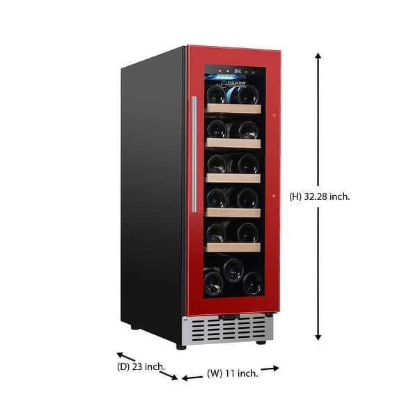 Equator 18 Bottle Wine Refrigerator Black Freestanding/Builtin 7 Color ...