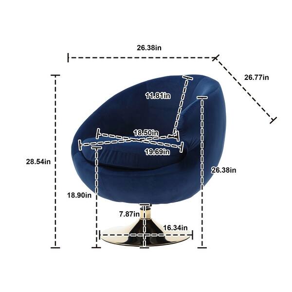 360 Degree Swivel Cuddle Barrel Accent Chairs, Round Velent Armchairs ...