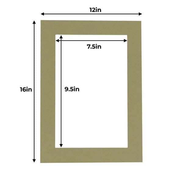 12x16 Mat for 8x10 Photo - Valley Green Matboard for Frames Measuring ...