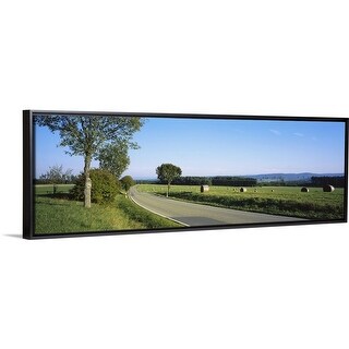 "Hay bales in a field, Germany" Black Float Frame Canvas Art - Bed Bath ...