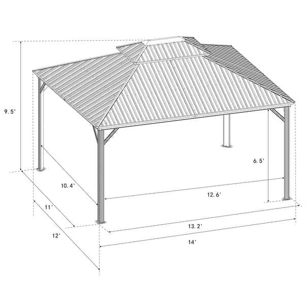 Kozyard Caesar Hardtop Gazebo with Steel Roof, Netting and Curtain ...