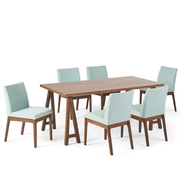Kwame Mid-Century Modern 7 Piece Dining Set by Christopher Knight Home ...