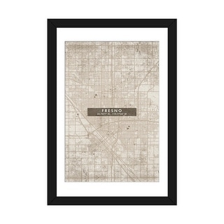 iCanvas "Fresno City Map Abstract Style" by WallDecorAddict - Bed Bath ...