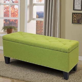 42" L Storage Ottoman Bench Tufted Lift Top Ottoman Table Green - Bed ...