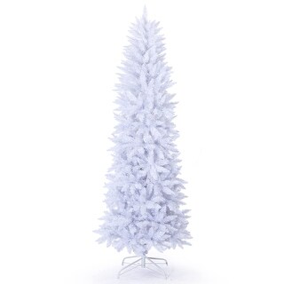 Artificial Christmas Trees, Collapsible White Pencil Tree with 800 Tips ...