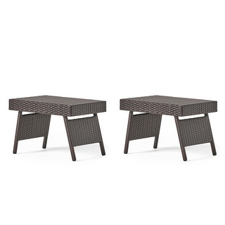 Salem Wicker Outdoor Folding Side Table by Christopher Knight Home ...