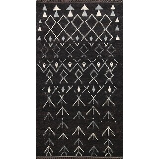 Geometric Vegetable Dye Moroccan Berber Oriental Area Rug Handmade - 4 ...
