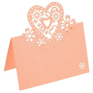 Table Name Place Cards,25Pcs Hollow Heart Shape Cut Design Blank Card ...