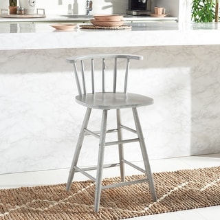 SAFAVIEH Jay Wood 25-inch Counter Stool - 21"W x 17"D x 34"H - Bed Bath ...