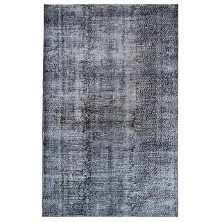 ECARPETGALLERY Hand-knotted Color Transition Black Wool Rug - 5'5 x 8'7 ...