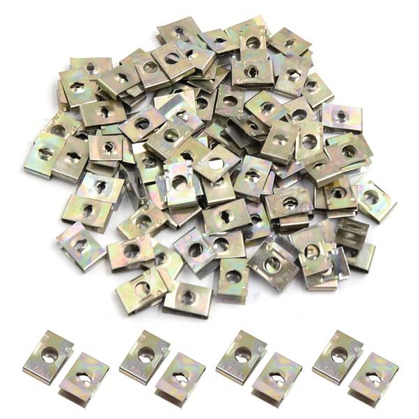 100Pcs Metal Screw Fastener Rivet Hood Fender Splash Retainer Clips ...