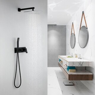 Square Double Handle Two Function Concealed Bathroom Shower Shower Set ...
