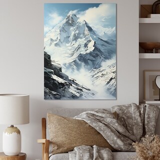 Designart "French Pyrenees Mountain Peaks IV" Landscape Mountains Wall ...