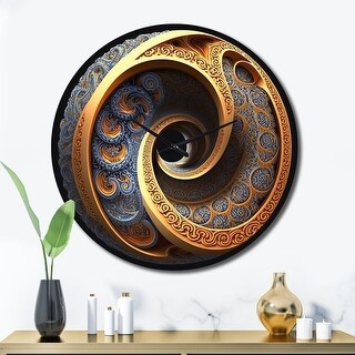 Designart "Circular Infinitiy Lemniscate In Retro Colors III" Modern ...
