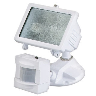 Heath Zenith HZ-5511-WH Motion Sensor Halogen Light, 150 Watts, White ...