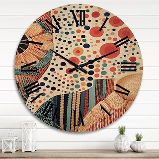Designart "Aboriginal Circular Dot Art Compositions III" Abstract ...