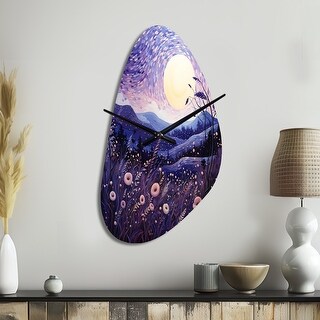 Lavender Enchanting Lavender Pointillism I - Lavender Fields Wall Clock ...