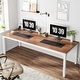 78.7 inches Extra Long Computer Desk 2 Person, Wide Double Office ...