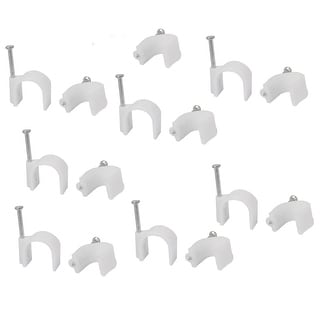 20mm Dia Wall Mount Electric Cable Wire Circle Nail Clips Fasteners ...