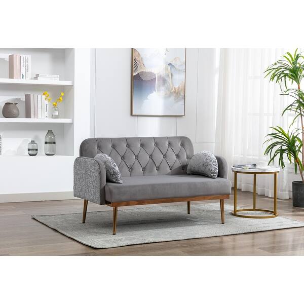 Print Design Loveseat Sofa Comfort Velvet Upholstered Living Room ...