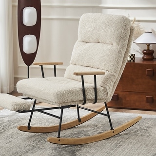 Modern Teddy Gliding Rocking Chair with High Back - Bed Bath & Beyond ...