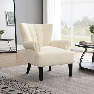 Polyester Armchair Club Chair with Channel Back Accent Chair for Living ...