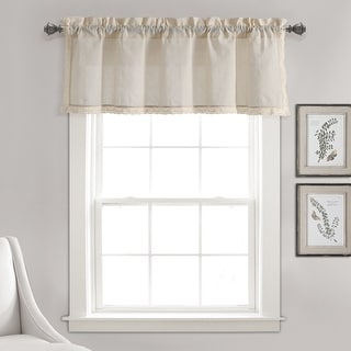Lush Decor Rosalie Faux Linen Valance Single - Bed Bath & Beyond - 36094354