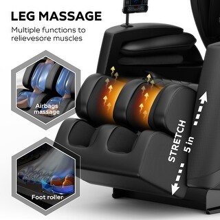 Full Body Air Pressure Massage Chair Recliner with 6 Massage Modes ...