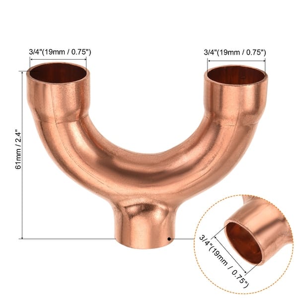Tee Y Type Copper Fitting Welding Joint for HVAC Air Conditioner - Bed ...
