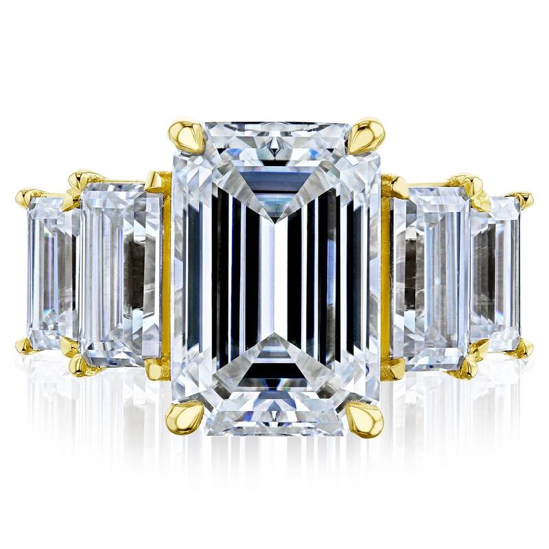 7 White Moissanite Rings - Overstock