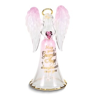 Curata Guardian Angel Bell Handcrafted Glass Figurine - Bed Bath ...