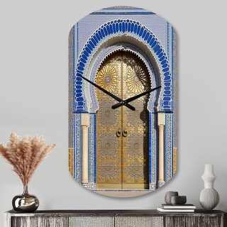 Designart - Morrocco Palace Golden Doors I - Countryside Large Wall ...