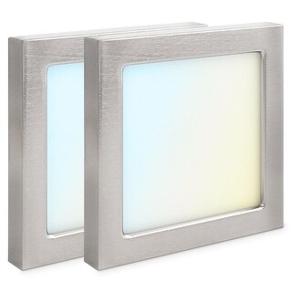 Luxrite 4 Inch Square LED Flush Mount Light, 10W 600LM, 5CCT, Dimmable ...