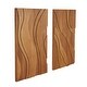 Brown Wooden Wavy Carved Abstract Home Wall Decor (Set of 2) - Bed Bath ...
