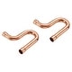 2pcs Copper P-Trap Pressure Pipe Fitting Tubing Plumbing Supply 16mm OD ...