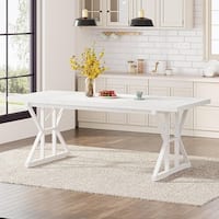 Dining Table for 6-8 Person, 78 inch Long Rectangular Kitchen Dining ...