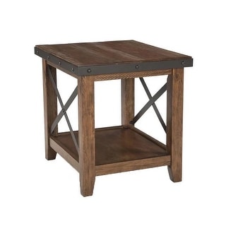 Taos Canyon Brown Rustic End Table - Bed Bath & Beyond - 20720452