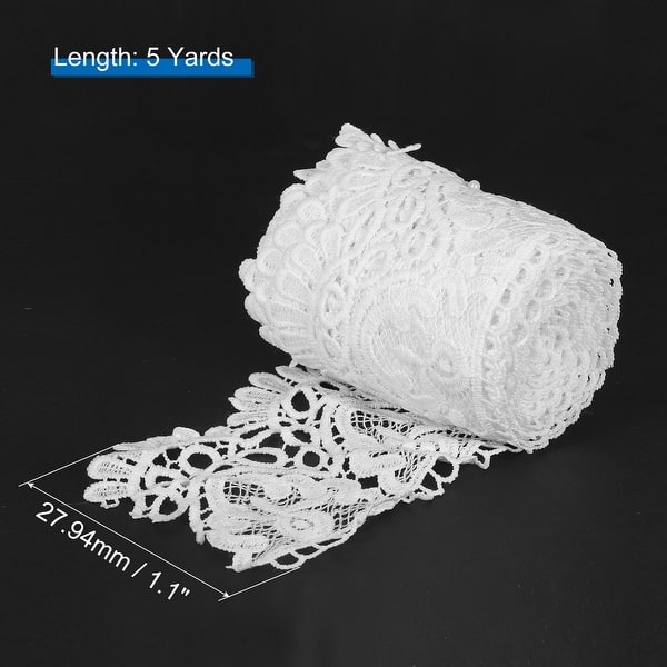 4 Inch Wide Lace Ribbon Floral Pattern Lace Trim Ribbon - On Sale - Bed ...