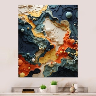 Designart "Biomorphism Organic Forms II" Biomorphism Metal Wall Art ...