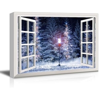 Window Frame Style Canvas Wall Art - Bed Bath & Beyond - 37544824