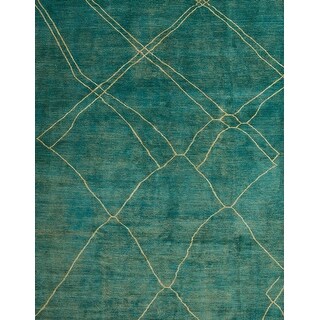 Ahgly Company Machine Washable Abstract Medium Teal Green Area Rugs ...