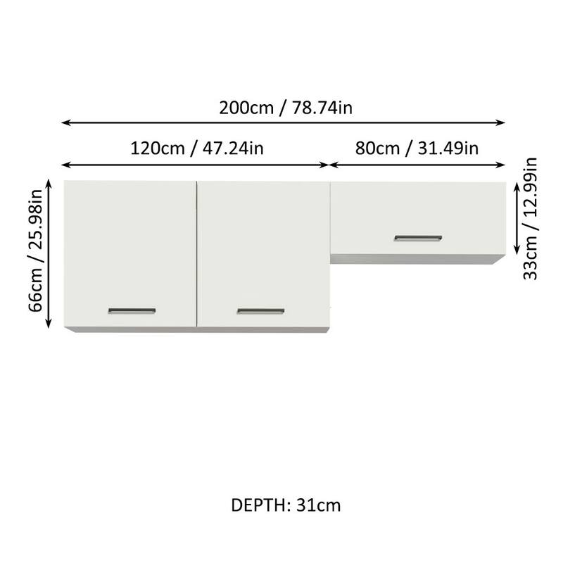 Madesa Heavy-Duty Garage and Utility Storage Set 47 Inch Wall Cabinet ...
