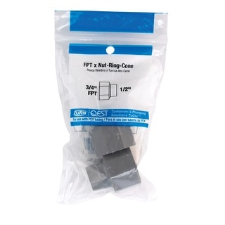 QEST QBBFNCR3N Polybutylene Nut-Ring-Cone Set, 1/2" - Bed Bath & Beyond ...