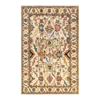 Overton Hand Knotted Wool Vintage Inspired Traditional Serapi Ivory ...
