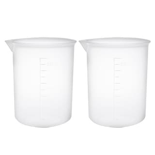 2pcs Transparent Measuring Cup Lab PP Plastic Graduated Beaker 300ml ...